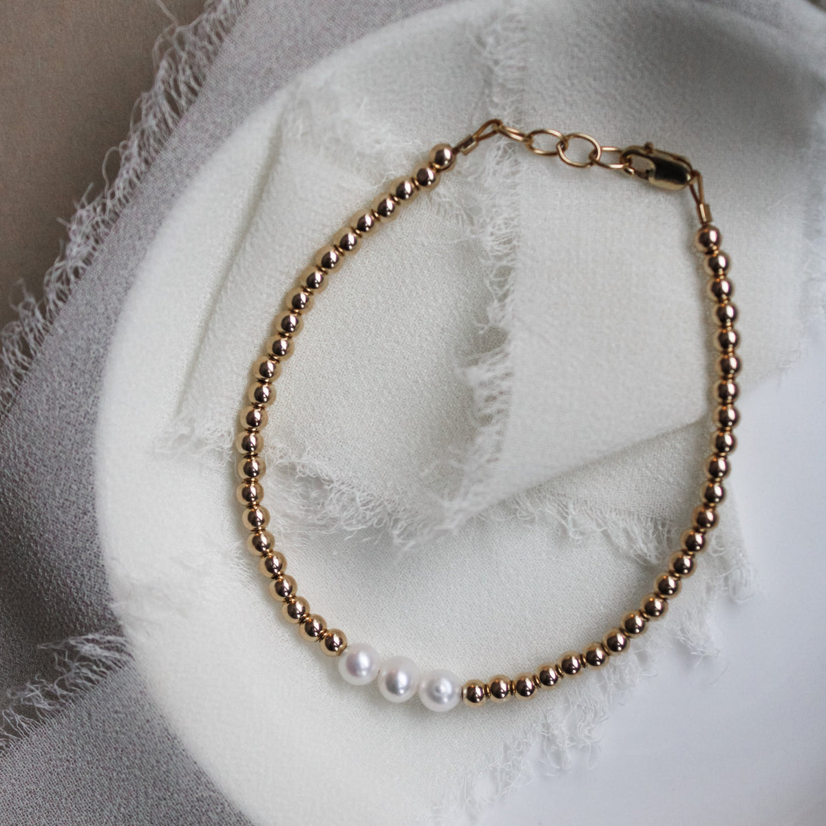 Golden Pearl Bracelet – Joyful Bead Company